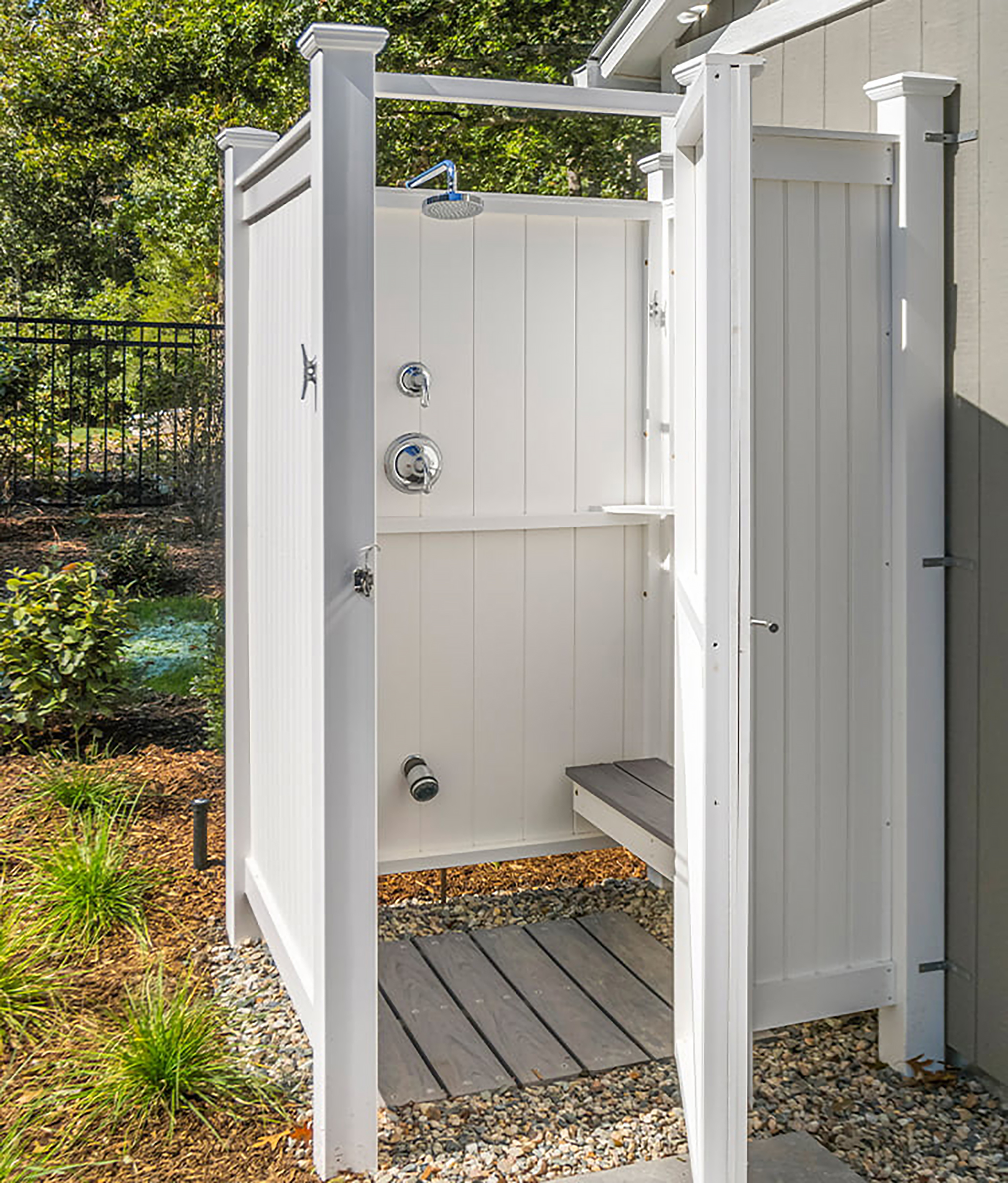 Outdoor Shower Kits Zippity Outdoor Products 7.395 Ft. X 3 Ft. Vinyl